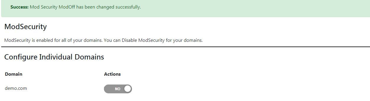 How to use ModSecurity in HR Panel?